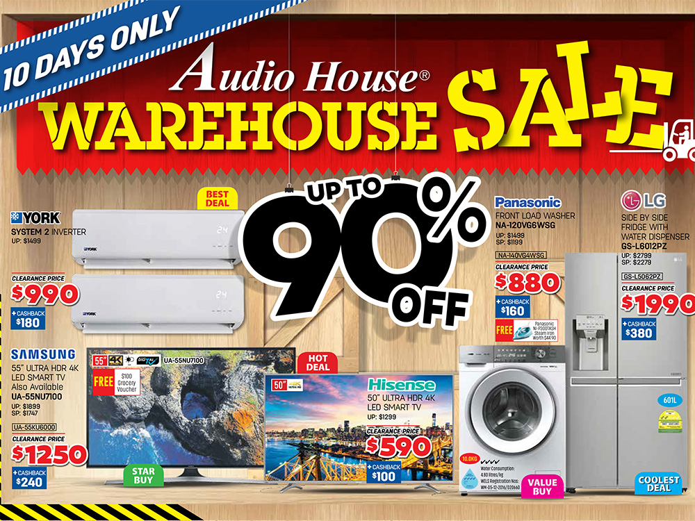 The Audio House Warehouse Sale is Back, With Discounts Up To 90%, 20% ...