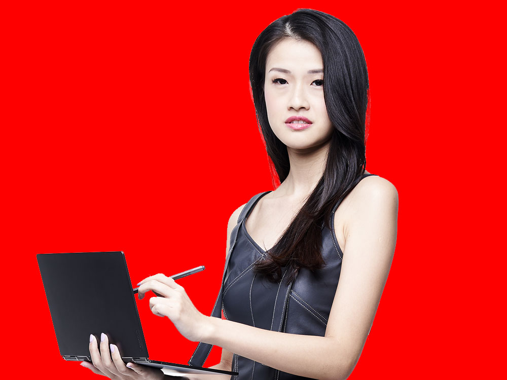 NXT Angel Shihui doodles on the Lenovo Yoga Book C930 - NXT Singapore