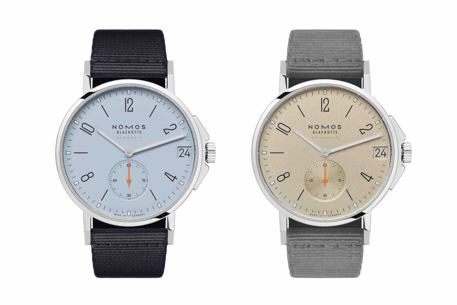 NOMOS Glashütte Introduces Ahoi Neomatik 38 Date Sky and Sand Watches - NXT